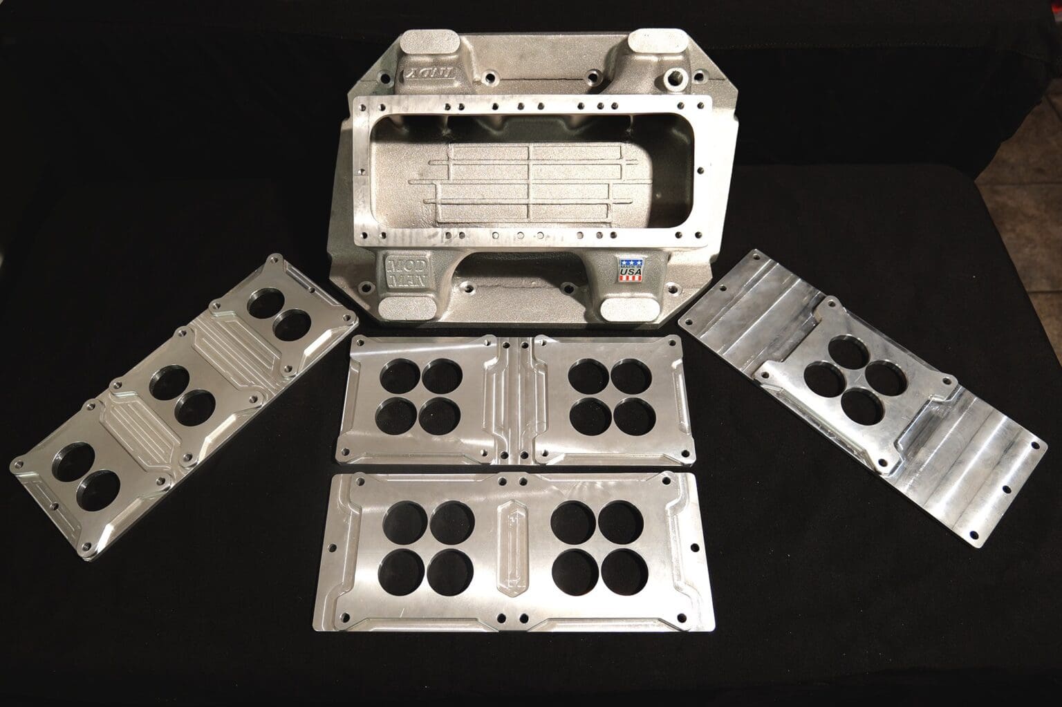 400 B Block Mod Man Intake w/ Top Plate - Indy Cylinder Head