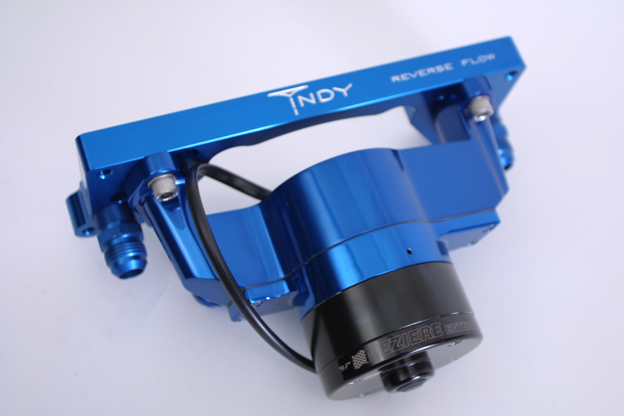 Meziere SB Chevy for 440-24 Reverse Flow Plate- Blue - Indy Cylinder Head