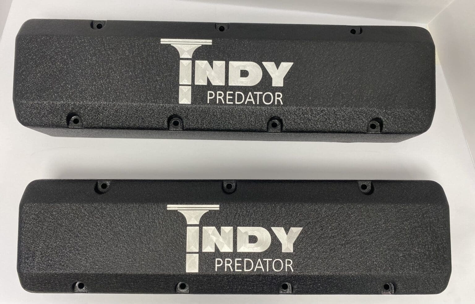 Predator Logo Black Powder Coat Valve Cover - Indy Cylinder Head